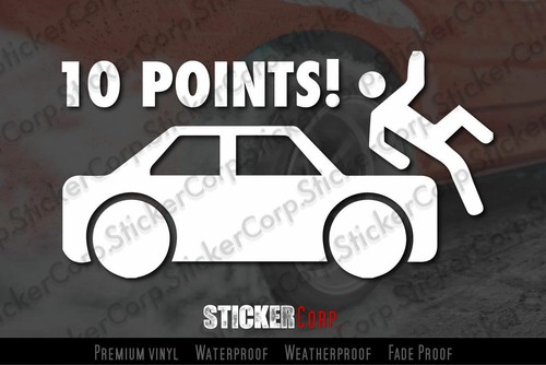 10 POINTS DECAL STICKER [ JDM EURO DRIFT IMPORT STANCE RACE CAR VINYL ...