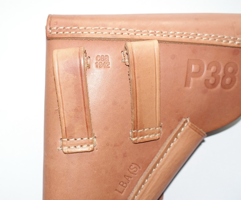 GERMAN ARMY LUFTWAFFE L.B.A(s) WW2 repro P38 SOFT SHELL HOLSTER TAN ...
