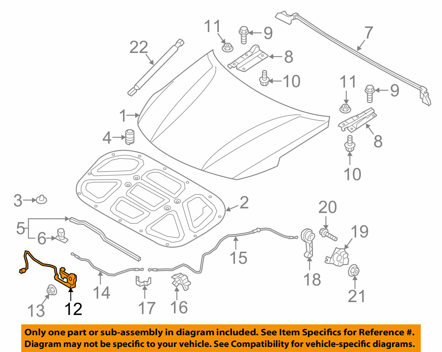 Original Kia Hood Latch Optima 2016-2017-2018-2019-2020 Hood Lock | eBay