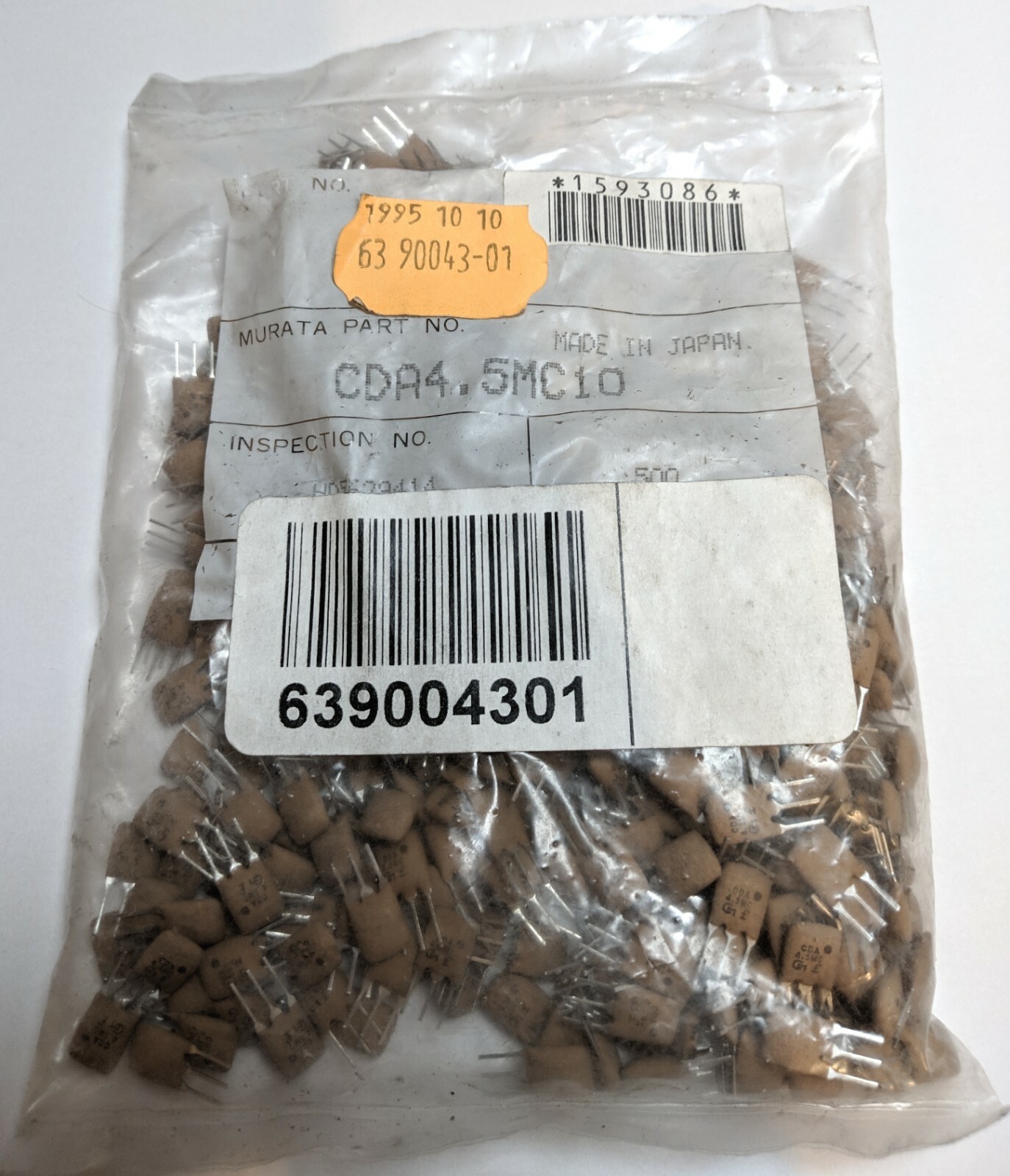 50pcs 4.5 MHz Ceramic Discriminator filter, for wideband FM CDA4.5MC10 ...