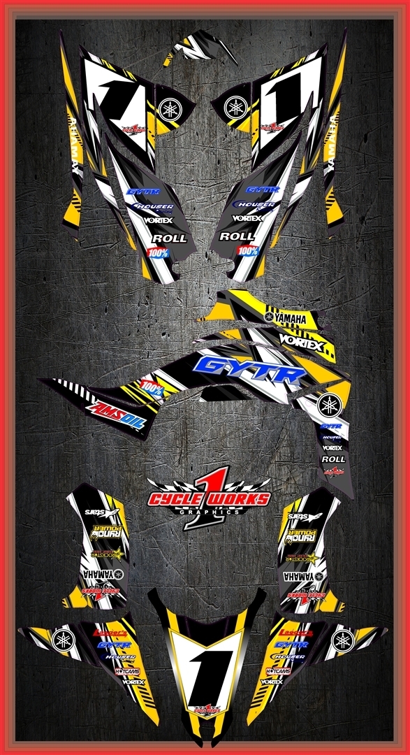 YFZ450 YFZ450R Yamaha YFZ 450R 14-16 SEMI CUSTOM GRAPHICS KIT TORQ | eBay