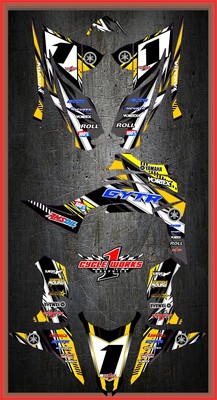 YFZ450 YFZ450R Yamaha YFZ 450R 14-16 SEMI CUSTOM GRAPHICS KIT TORQ | eBay