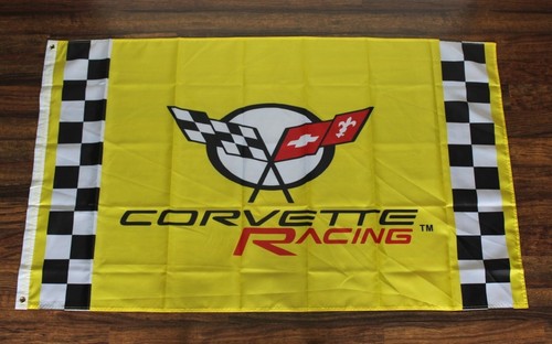 Corvette Racing Banner Flag 3x5 Speed Shop Garage Mechanic Man Cave USA ...