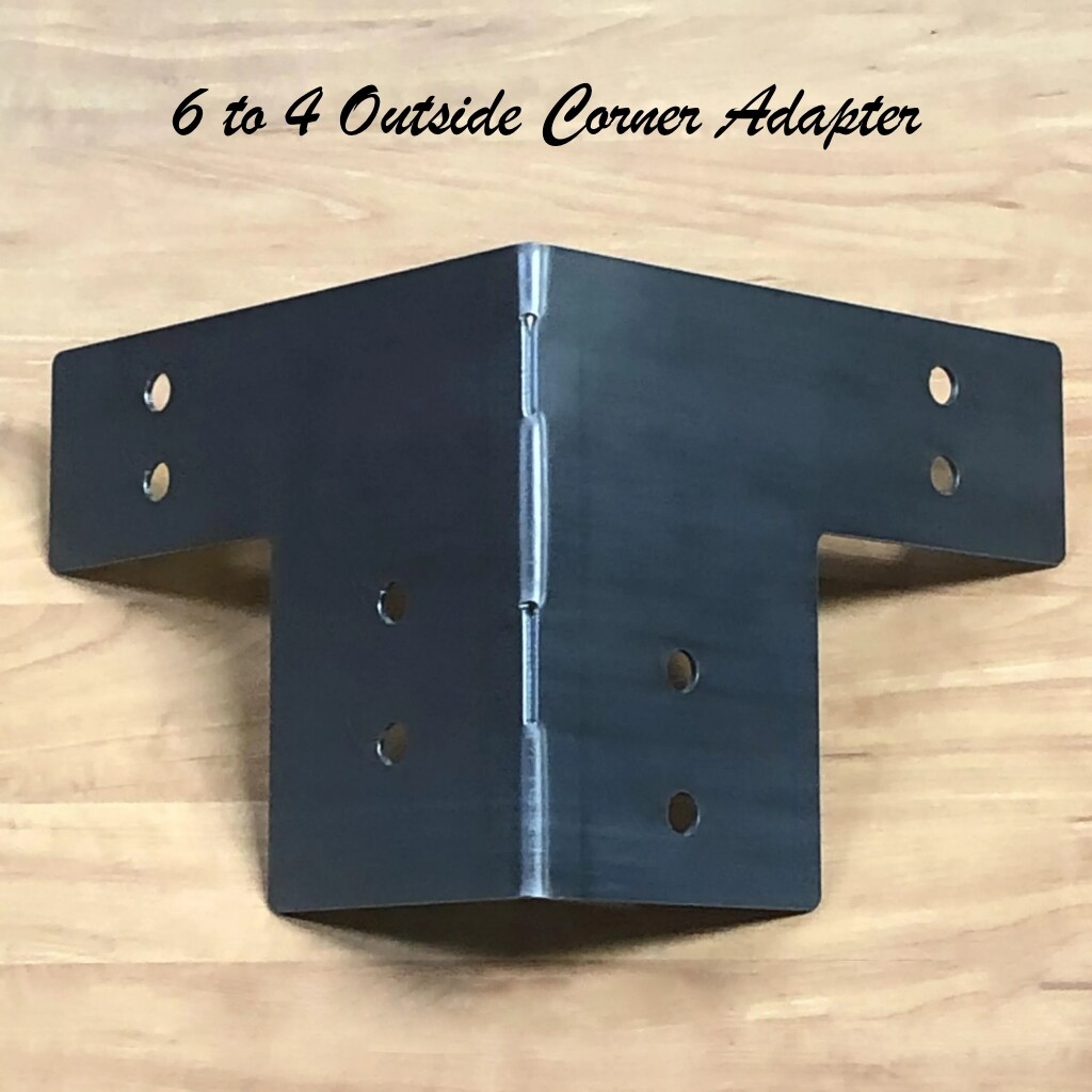 PostHugger™ 6x6 to 4x4 Post Adapter Brackets & Outside Corners! 1/8 ...