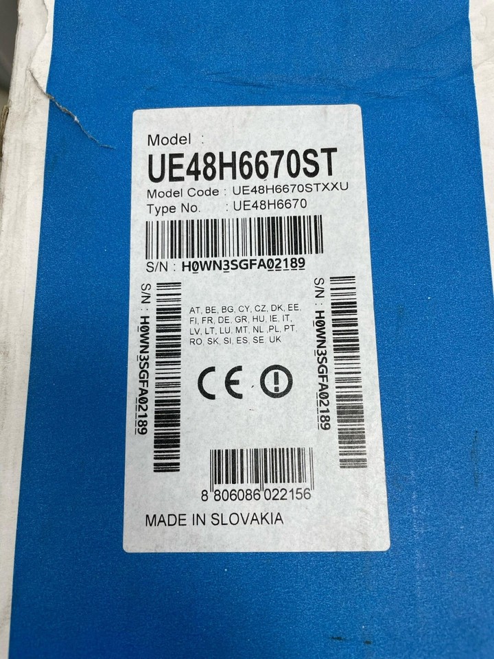 Samsung 48" H6670 UE48H6670ST Series 6 Smart 3D Full HD LED TV Spares ...