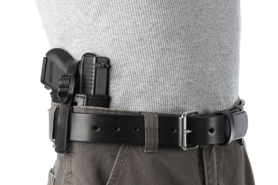 USA Made Concealed Carry Black CCW $30 Gun Holster Belt Thick Full ...
