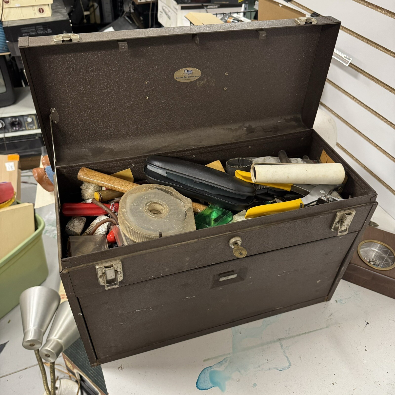 KENNEDY 7 Drawer 20” Machinists Tool Box Chest W/ KEY LOADED WITH ...