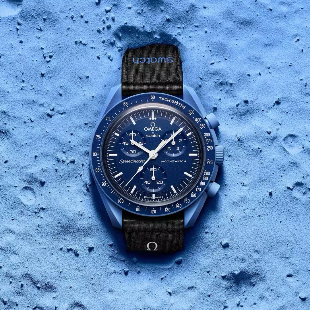Swatch X Omega Mission To Neptune - Bioceramic Speedmaster Moonswatch ...
