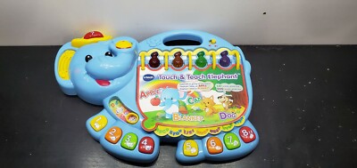 VG+ VTech Touch and Teach Elephant Book Excellent Working Lights Sound ...