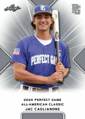 JAC CAGLIANONE 2020 LEAF PERFECT GAME "LIMITED EDITION" ROOKIE CARD #13 ...