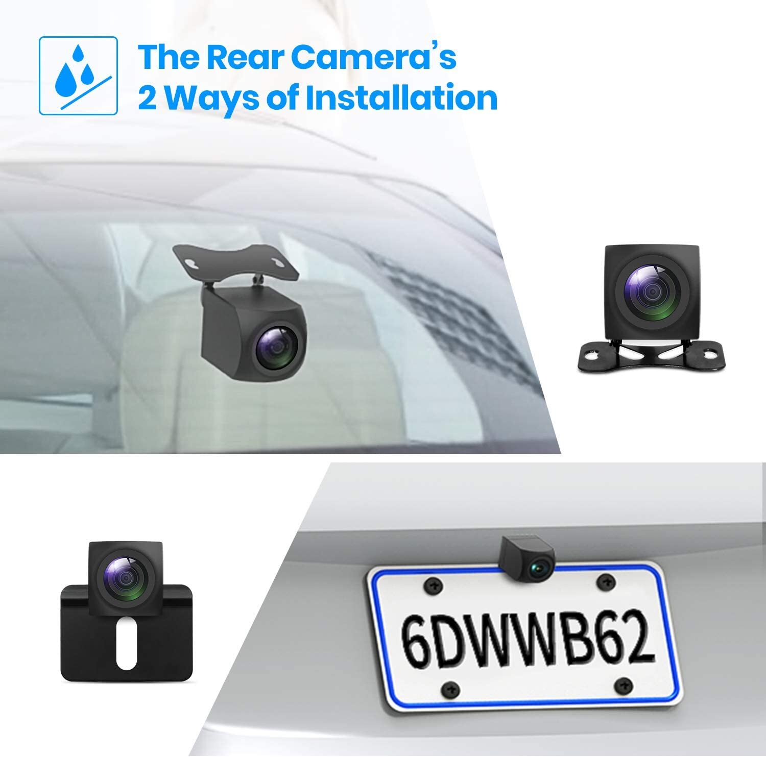 AUTO-VOX T9 Backup Camera 9.35''Full Touch Screen & 1080P Rear View ...