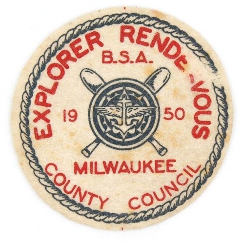 1950 Explorer Rendezvous Milwaukee County Council Felt Patch Wisconsin ...