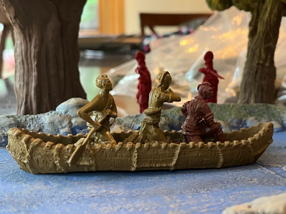 LOD Enterprises Barzso Plastic Figure Set LOD070 CANOE WITH MOHAWK ...