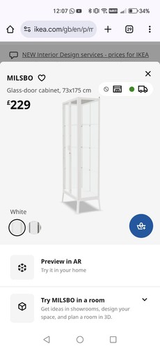 IKEA MILSBO Greenhouse Metal Glass Display Cabinet. New. All Parts. in ...