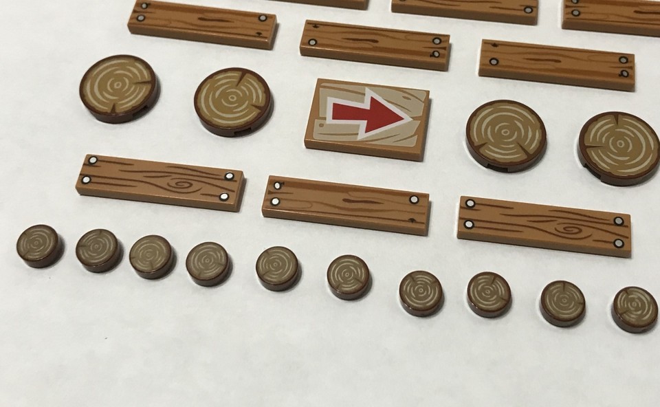 LEGO - LEGO Wood Grain Printed Tile Piece Lot X 32 - 32 Pieces | eBay