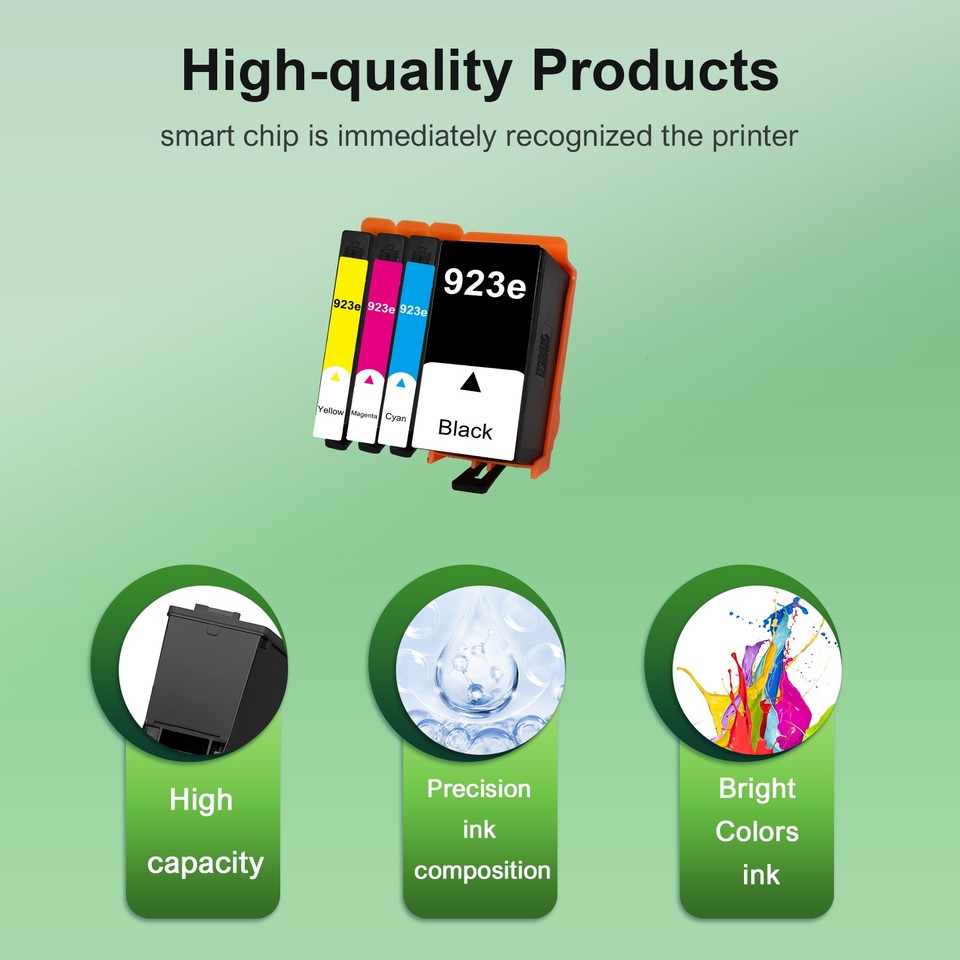 4 Pack Ink Compatible with HP 923e OfficeJet 8139e 8138e 8135e 8134e ...