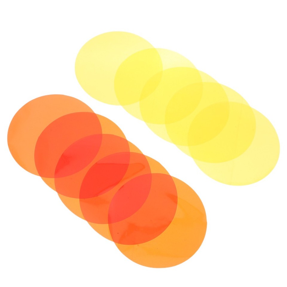 10 Pcs Gel Light Filter Color Correction Filters Colored Lighting | eBay