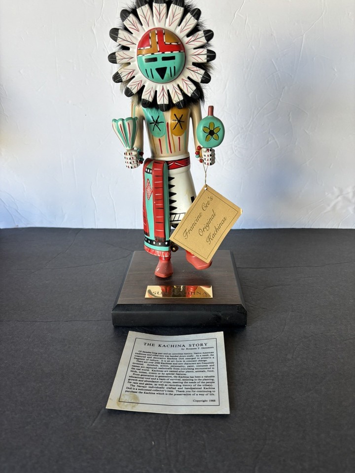 Vintage Hopi Tawa Sun God Kachina Doll Signed Francine Cee 12” | eBay