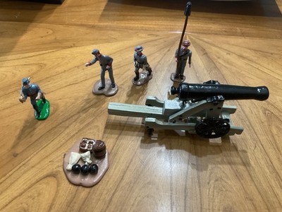 Civil War Confederate Artillery Soldier Cannon set fortification canon ...