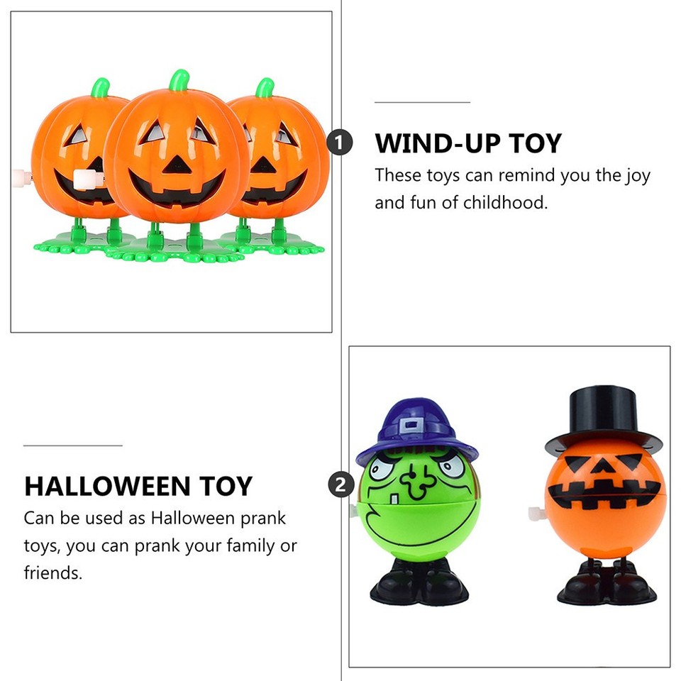 1 Set 6Pcs Halloween Wind-up Toys Jumping Prank Toys Playthings ...