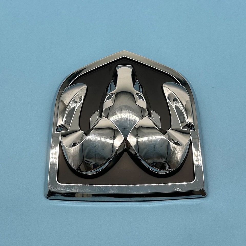 For 2009-2018 RAM 1500 2500 3500 Rear Tailgate Rams Head Emblem Chrome ...