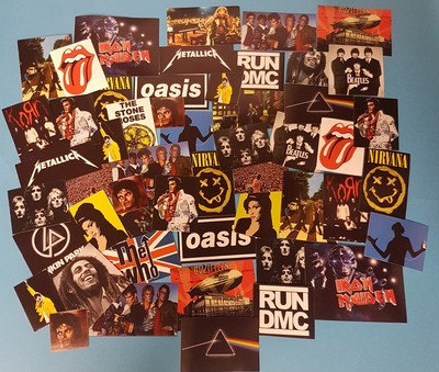 Music Sticker Set - Iconic Famous Image Stickers Mixed Lot - Various ...