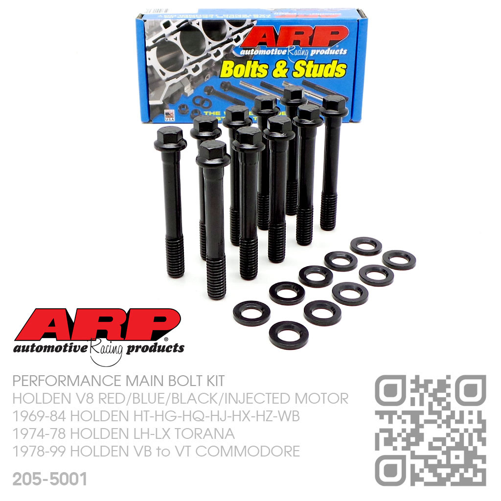 ARP MAIN BOLT SET V8 253 & 308 RED/BLUE/BLACK [HOLDEN VB-VC-VH-VK-VL ...