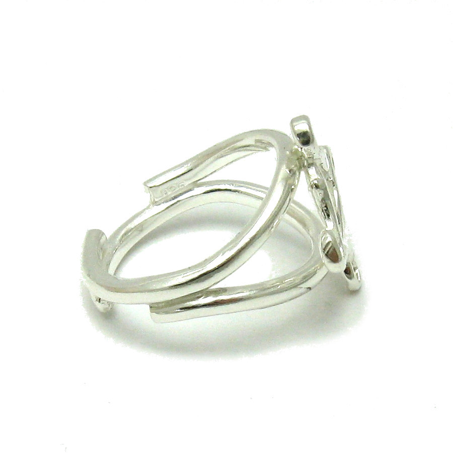 Stylish Sterling Silver Ring Stamped Solid 925 Adjustable Size ...