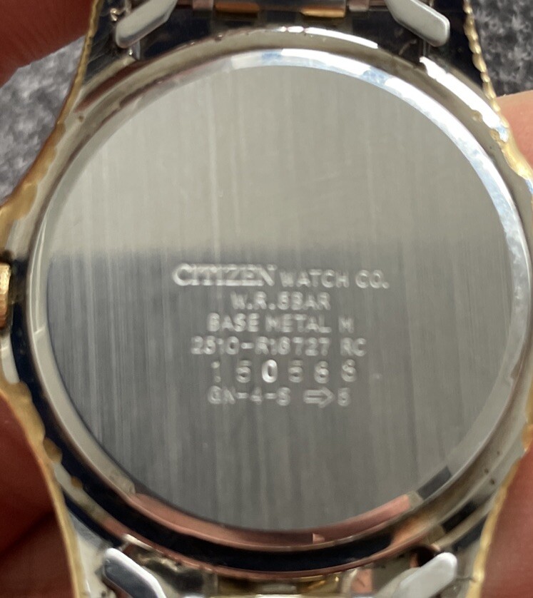 Citizen WR 50 Quartz May 1991 Gold Bracelet Watch Date Indicator New ...