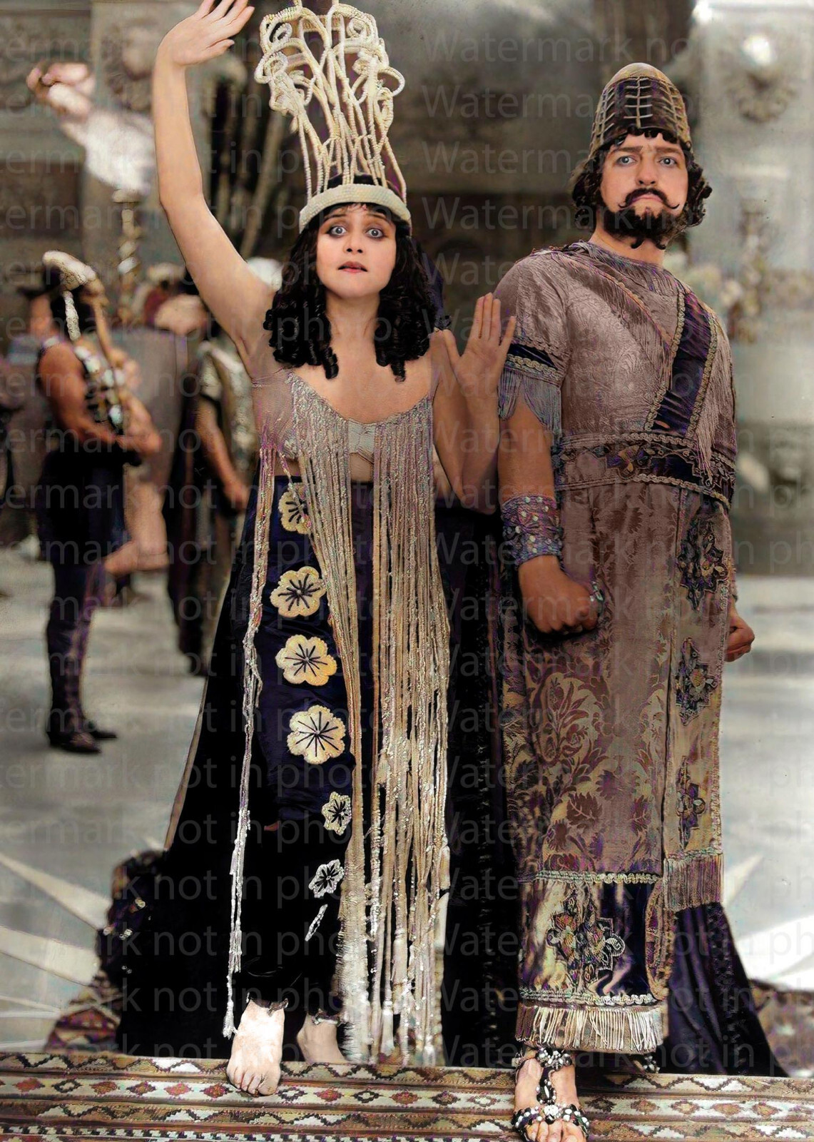 Theda Bara & G. Raymond Nye in Salome RARE COLOR Photo 315 | eBay