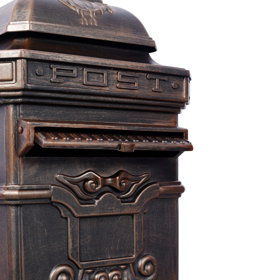 Mailbox Outdoor Rainproof Postbox Statue Large Capacity Newspaper Box ...