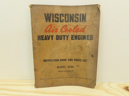 Wisconsin Air Cooled Heavy Duty Engines Instruction Book Parts List ...