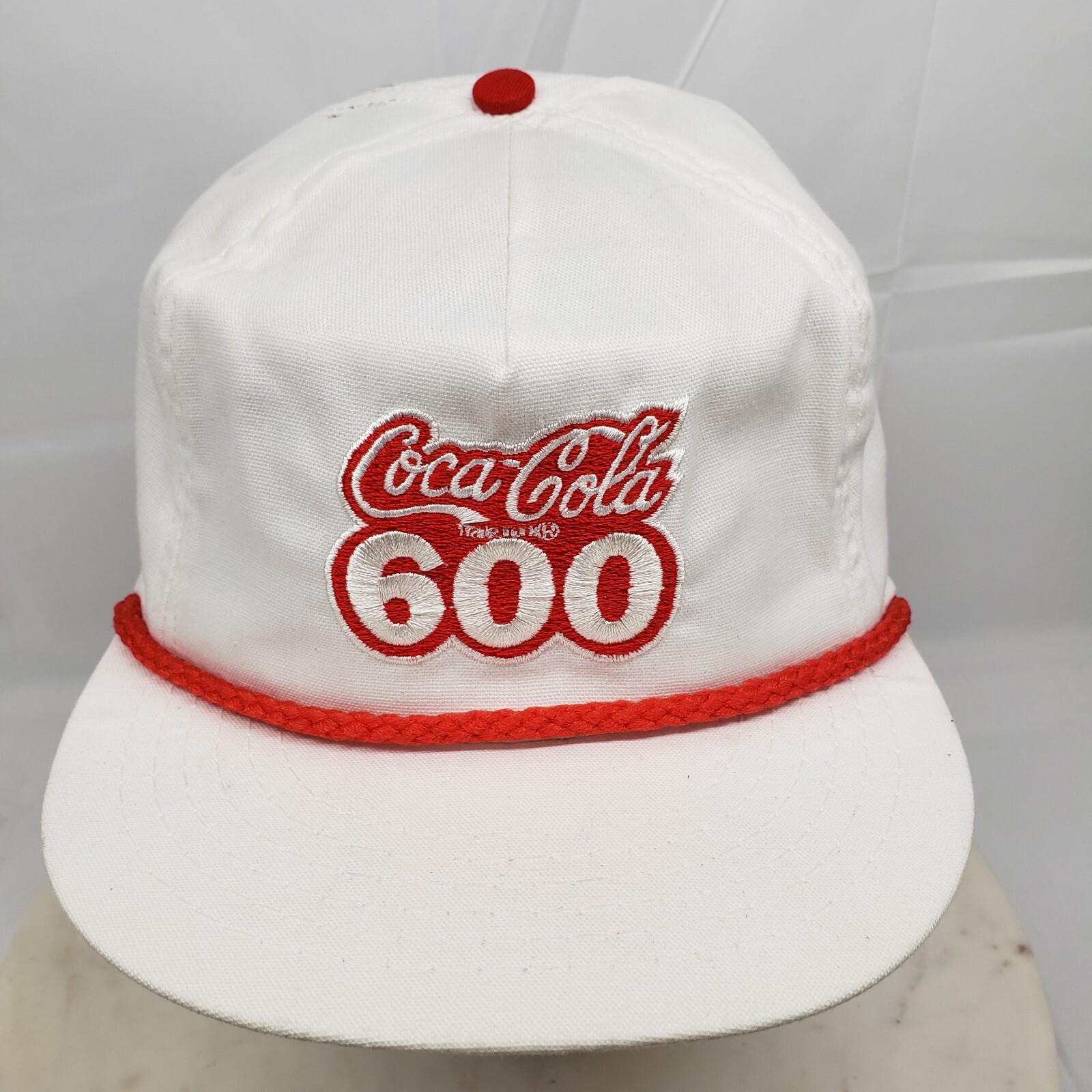 Vintage Coca Cola 600 Hat Logo Cap White Red USA Truc… - Gem