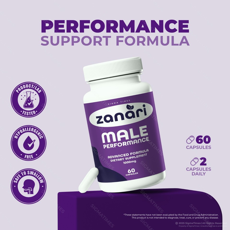 Zanari for Men - Zanari Male Performance, Stamina & Energy Support 60ct ...