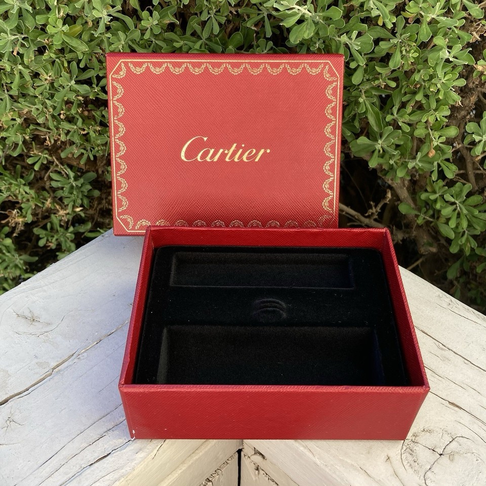 Cartier Paris Watch and Jewelry Cleaning Kit Box Only Burgundy Gold ...