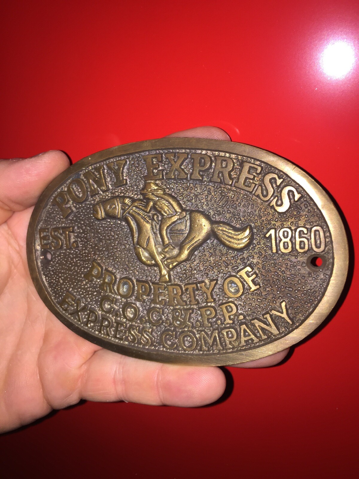 Pony Express Sign Brass Plaque Doc Holiday Wild West Wyatt Earp ...