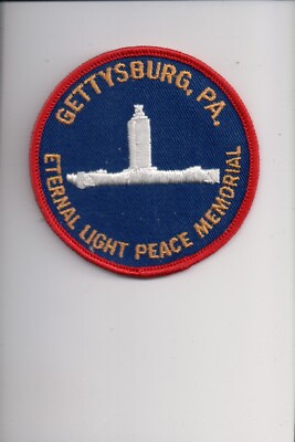 Gettysburg, PA Eternal Light Peace Memorial patch | eBay