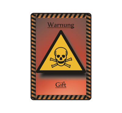 Schild Hinweisschild Hinweis "Warnung Gift" Giftig Ätzend Maske Schutz ...