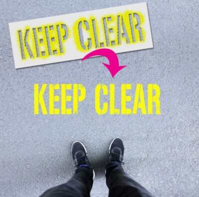 Keep Clear Signage Stencil - Paint Floor, Doors, shutters and Walls ...