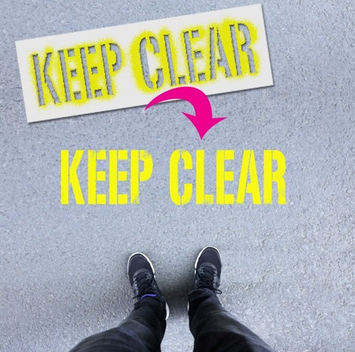 Keep Clear Signage Stencil - Paint Floor, Doors, shutters and Walls ...