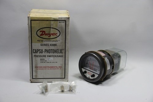 Dwyer Instruments 43000-SQRT Capsu-Photohelic Gauge, 120VAC, 0-20CFM ...
