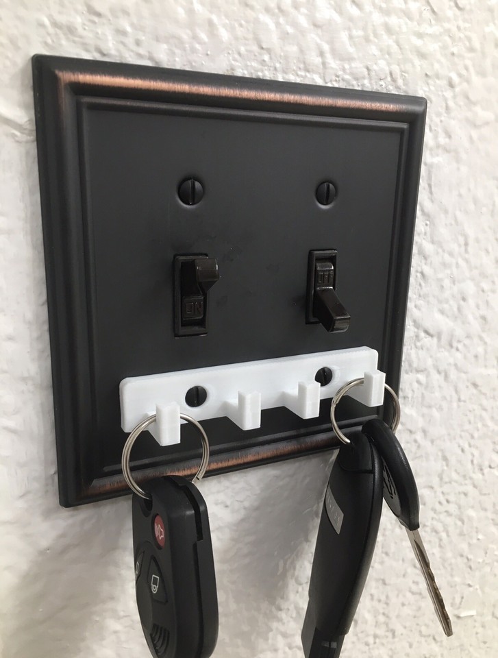 (4 pack) of 4-hook Light Switch Key Hangers, Holders. 3D-Printed. Free ...
