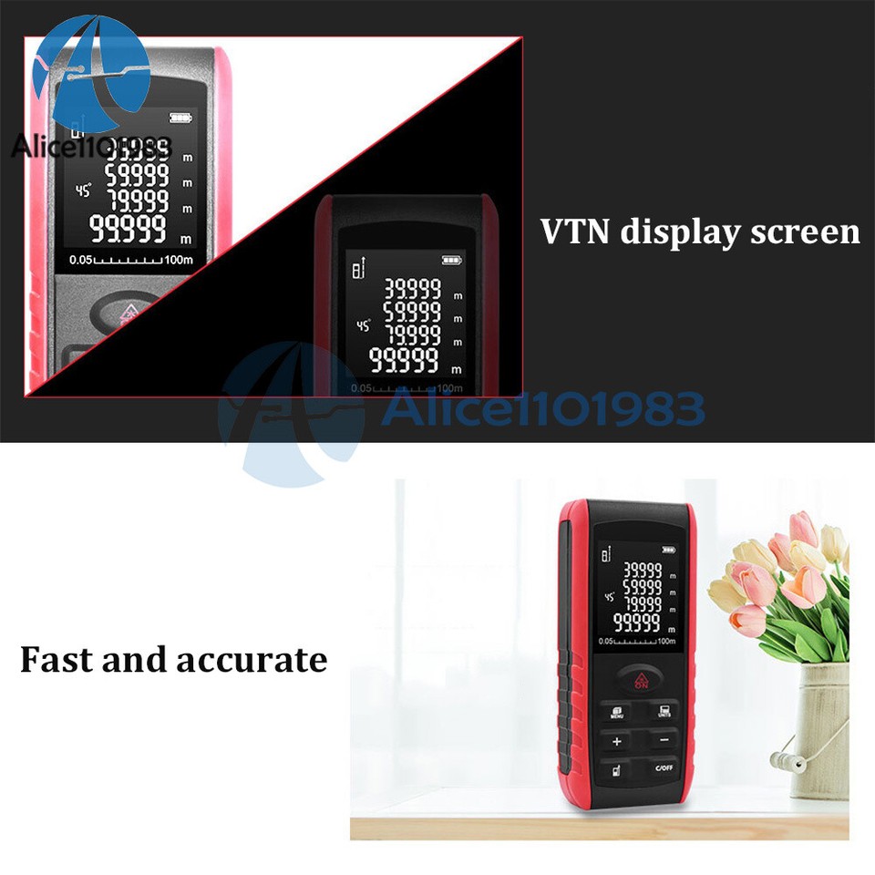 Handheld infrared Laser Rangefinder Digital Distance Meter Ruler Tool ...