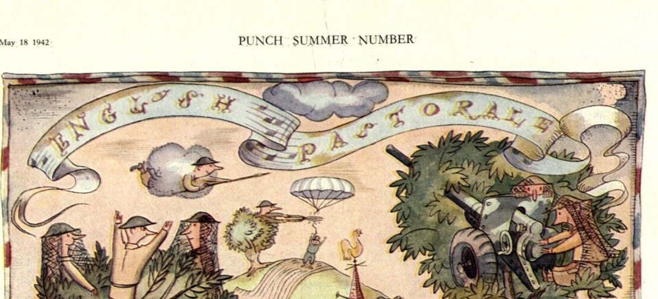 WW2 British CARTOON - Domestic Military Camouflage Satire - "English ...