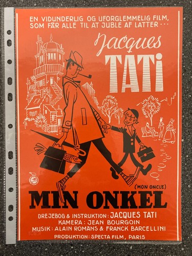 Mon Oncle Jacques Tati Jean-Pierre Zola Servantie 1958 Danish Press ...