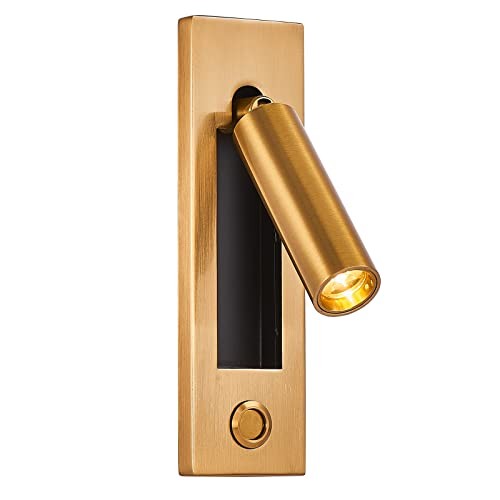 LED Wall Mounted Bedside Light, Adjustable Recessed Headboard Wall ...