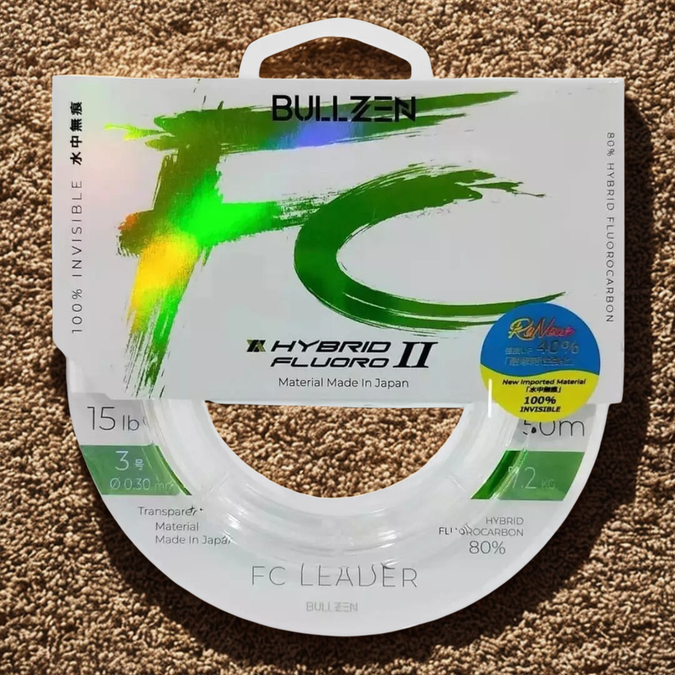 Bullzen DFC Invisible Premium Leader Fishing Line 50m 80% Fluorocarbon ...