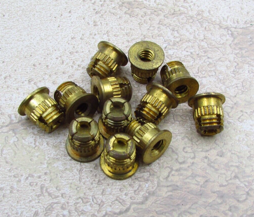 QTY (12) DODGE 10-24 X 3/8" Long, 5/16" Hole Fit, Flanged Wedge Inserts ...