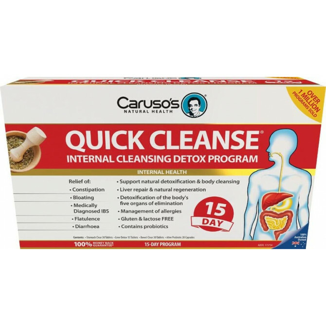 Carusos Quick Cleanse 15 Day Internal Body’s Major Cleansing Detox ...