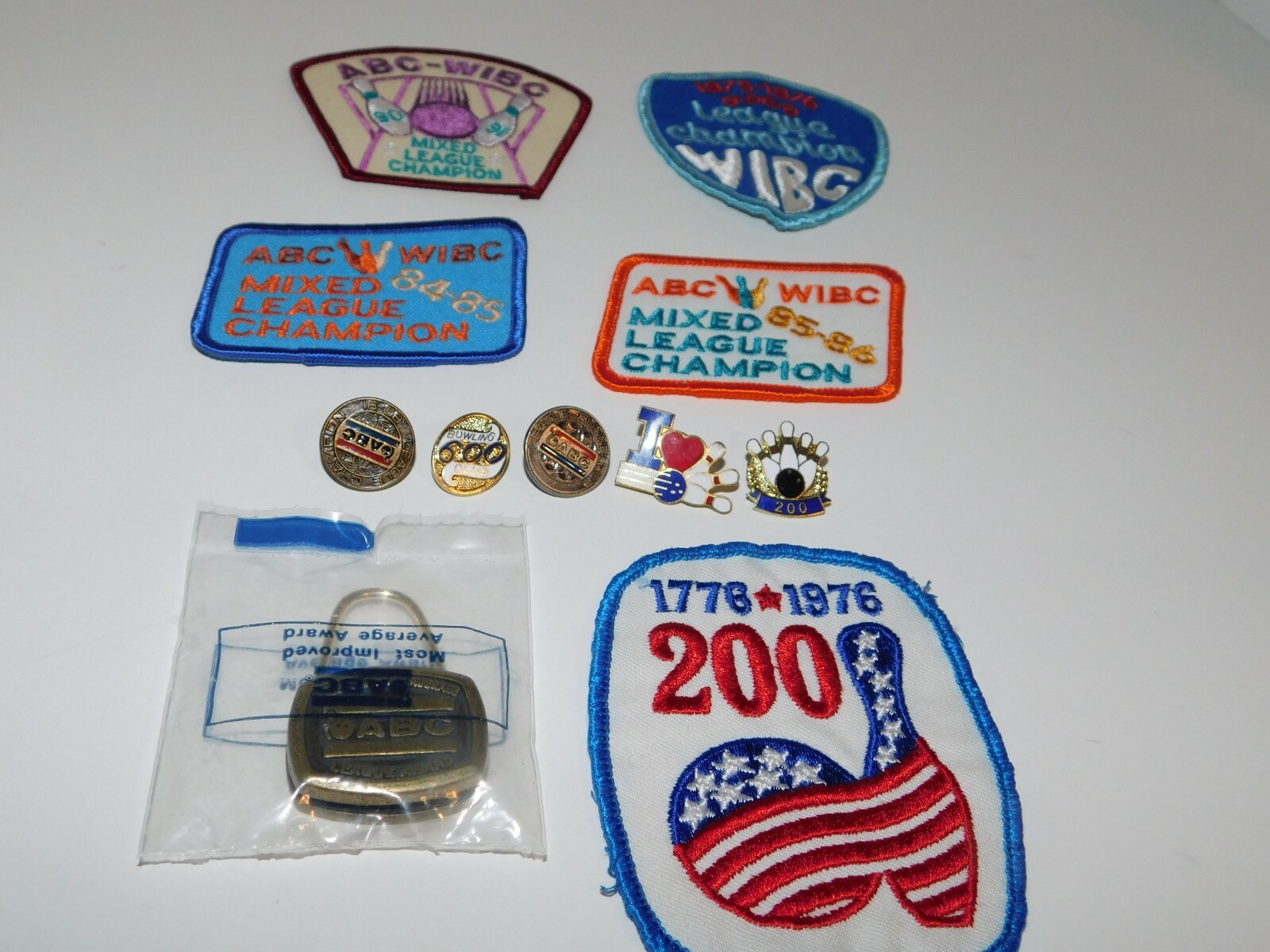 WBA/ABC Bowling Vintage Lapel Pins, Patches, and Keychain | eBay